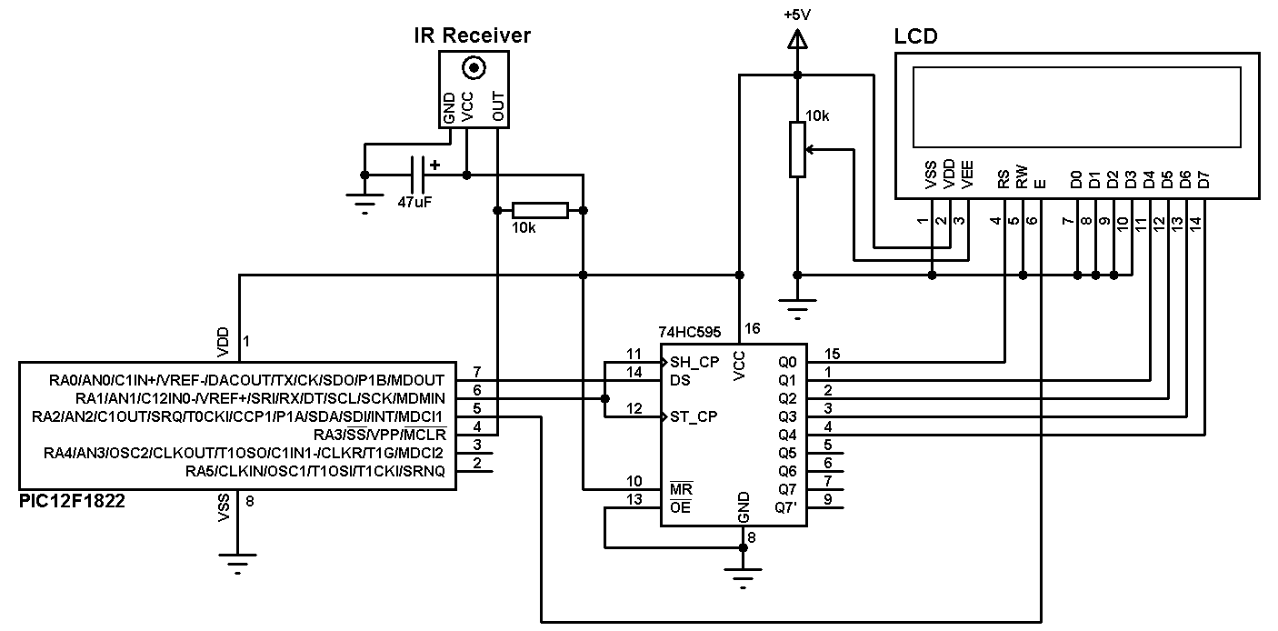Extended Nec Protocol Decoder Using Pic12f1822 Ccs C