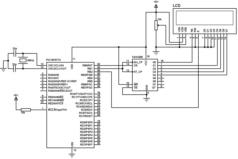 Pic16f877 Lcd Interfacing Code In 4bit Mode And Proteus