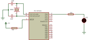 PIC16F84A Timer0 interrupt example with CCS C compiler