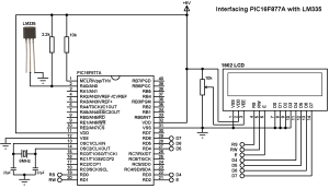 Interfacing PIC16F877A with LM335 analog temperature sensor - CCS C