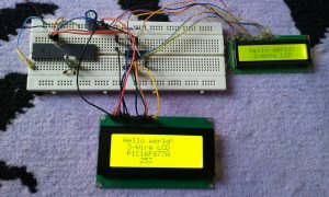 Interfacing PIC16F877A microcontroller with 3-wire LCD