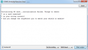 Arduino and SD card interfacing example