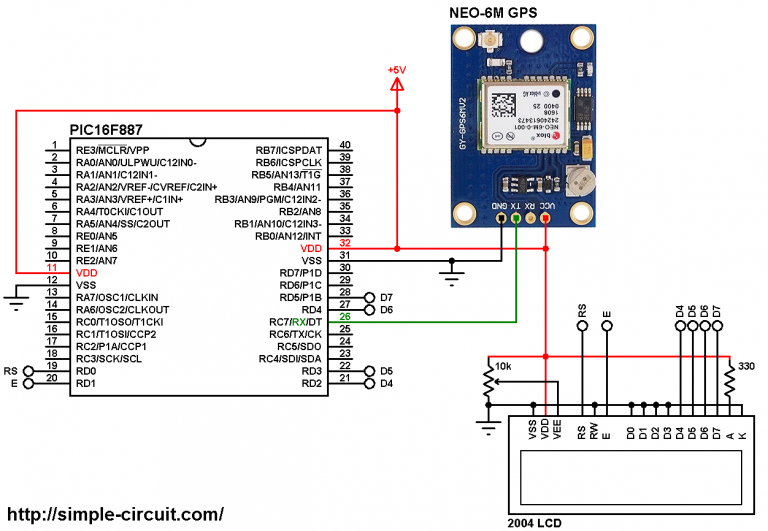 GPS Clock with PIC microcontroller and NEO-6M module | mikroC Projects