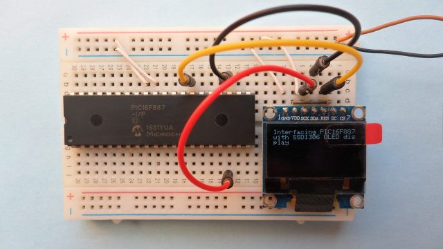 Interfacing PIC microcontroller with SSD1306 OLED | mikroC Projects