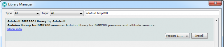Interfacing Arduino with BMP280 pressure and temperature sensor