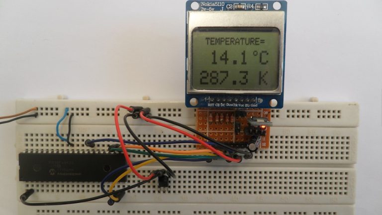 Pic Mcu Interface With Nokia 5110 Lcd And Lm35 Sensor Mikroc Projects