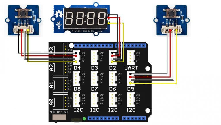 Arduino Digital Up/Down Counter with Grove 4-Digit Display