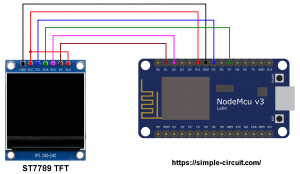 Interfacing ESP8266 NodeMCU with ST7789 TFT Display