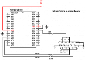 Interfacing PIC18F46K22 MCU with VGA Monitor - Graphics Test Example