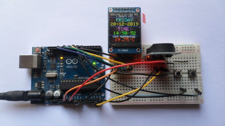 Interfacing Arduino With Ds3231 Rtc And St7789 Tft 1661