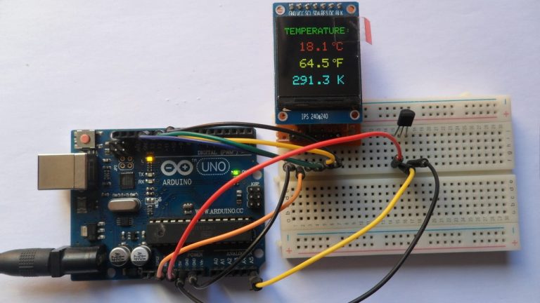 Arduino Digital Thermometer with ST7789 TFT and LM35 Sensor