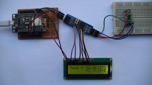 Interfacing NodeMCU with DS1631 Sensor and I2C LCD
