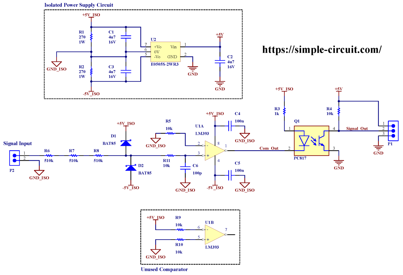 Isolated Zero Crossing Detection Circuit