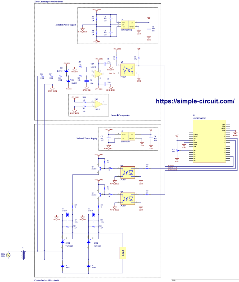 Controlled Rectifier with Arduino and Thyristors